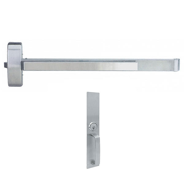Cal-Royal A9800 x 9800NL Rim Exit Device with Night Latch Pull Trim