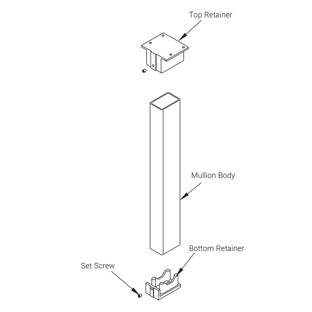 Accentra (formerly Yale) M200-7 Steel Removable Mullion