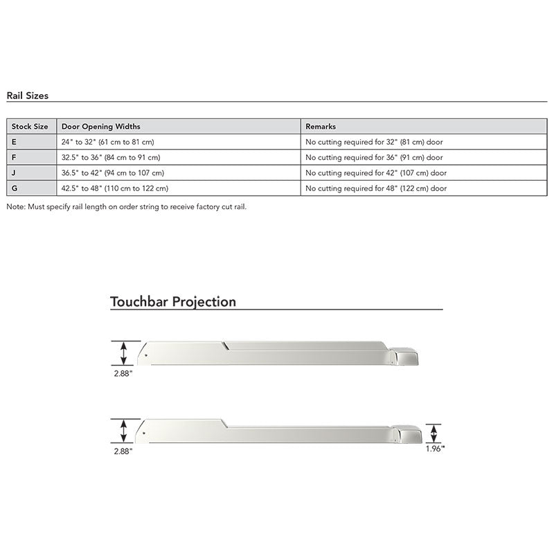 Sargent CPC-PE8888 Rim Exit Device with Clear Powder Coat