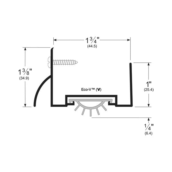 Pemko 2221_V Hollow Metal Door Bottom Shoe with Rain Drip