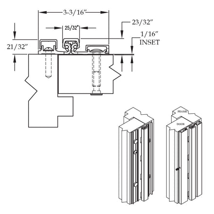 Trudoor TD-CHFS Heavy-Duty Full Surface Continuous Gear Hinge