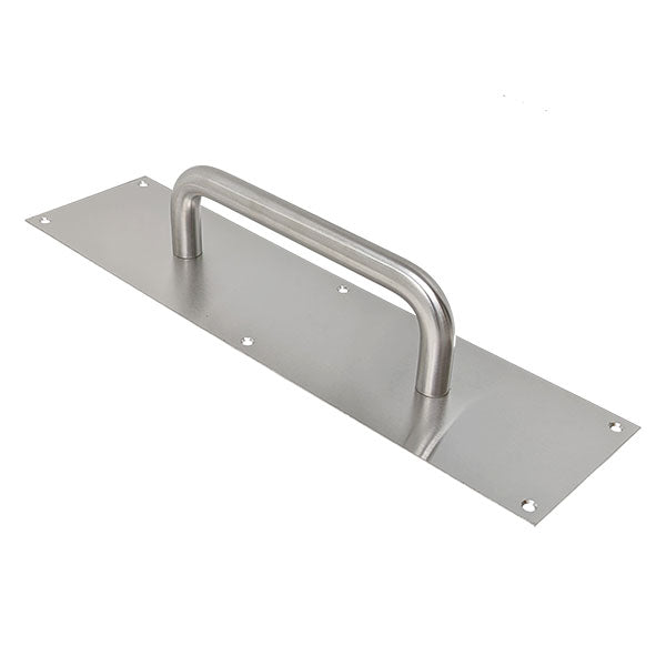 Trudoor TD-PULLP ADA Pull Plate - 4" x 16" with 3/4" Round Pull, 8" CTC