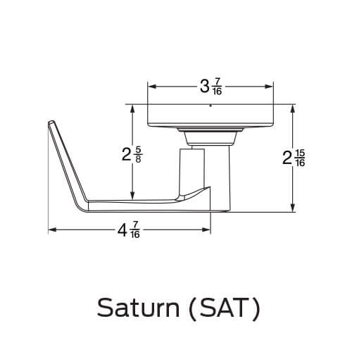 Schlage ALX53L SAT (Saturn) Entrance Lever Lock (Less Cylinder)