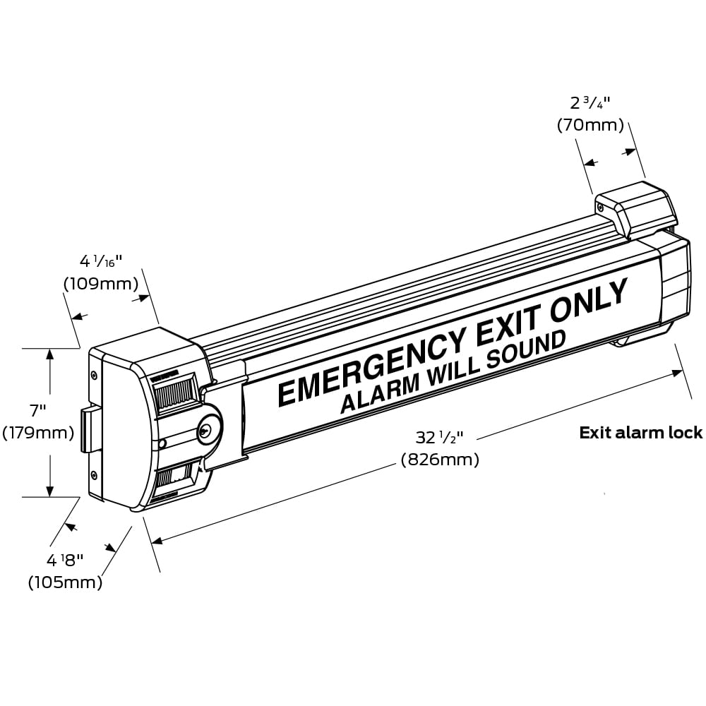 Von Duprin 2670 Guard-X Alarmed Exit Device