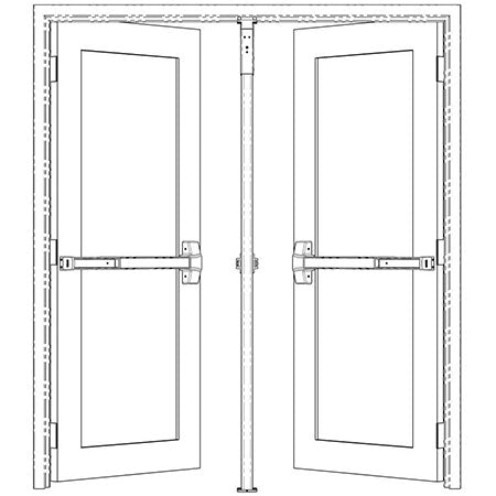 Hager 4900U 7ft. Panic Rated Non Keyed Removable Mullion