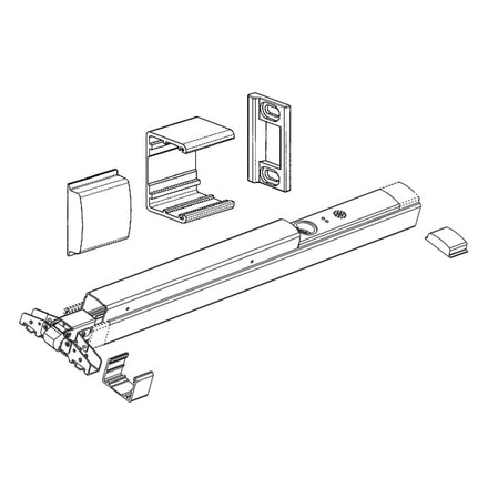 Detex NSK Narrow Stile Door Kit for V40 Exit Device