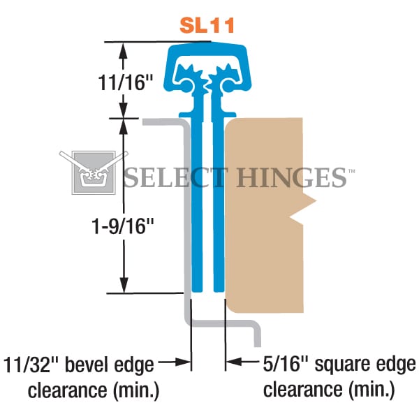 Select SL11 HD Heavy Duty Concealed Geared Continuous Hinge