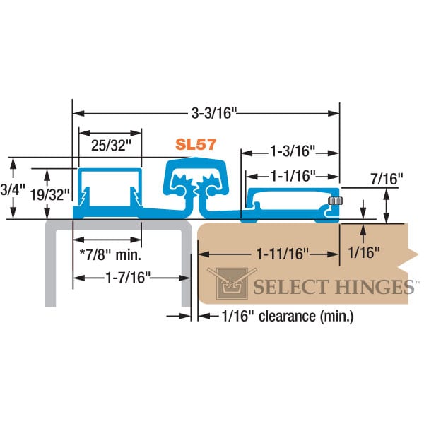 Select SL57 HD Heavy Duty Full Surface Geared Continuous Hinge