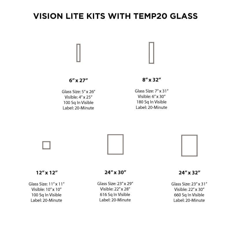 NGP L-FRA100 Lite Kit with 1/4" Fireglass20 Fire-Rated Safety Glass