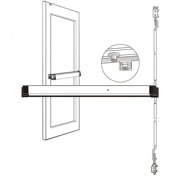 Adams Rite 8600 Narrow Stile Concealed Vertical Rod Exit Device