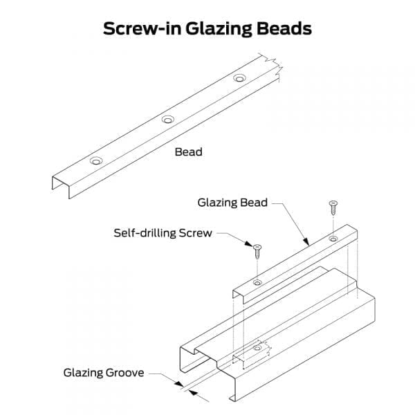 Hollow Metal Borrowed Lite Window Frames