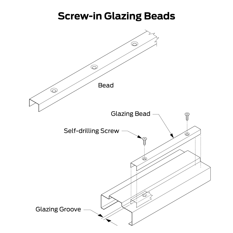 Hollow Metal Borrowed Lite Window Frames
